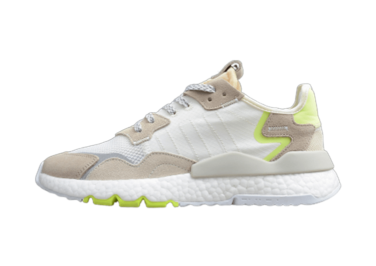 ADIDAS NITE JOGGER BOOST LILY WHITE GREEN - MALLSHOES - קניון המותגים ...